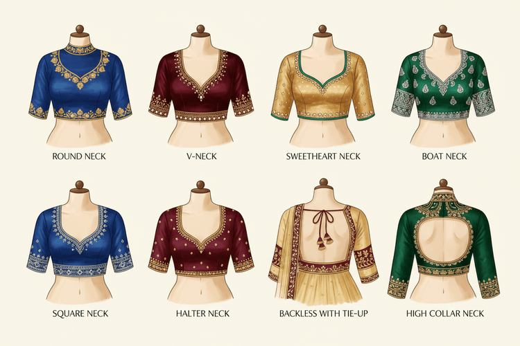 15 Silk Saree Blouse Back Designs That Steal the Show | Ressa Style Guide